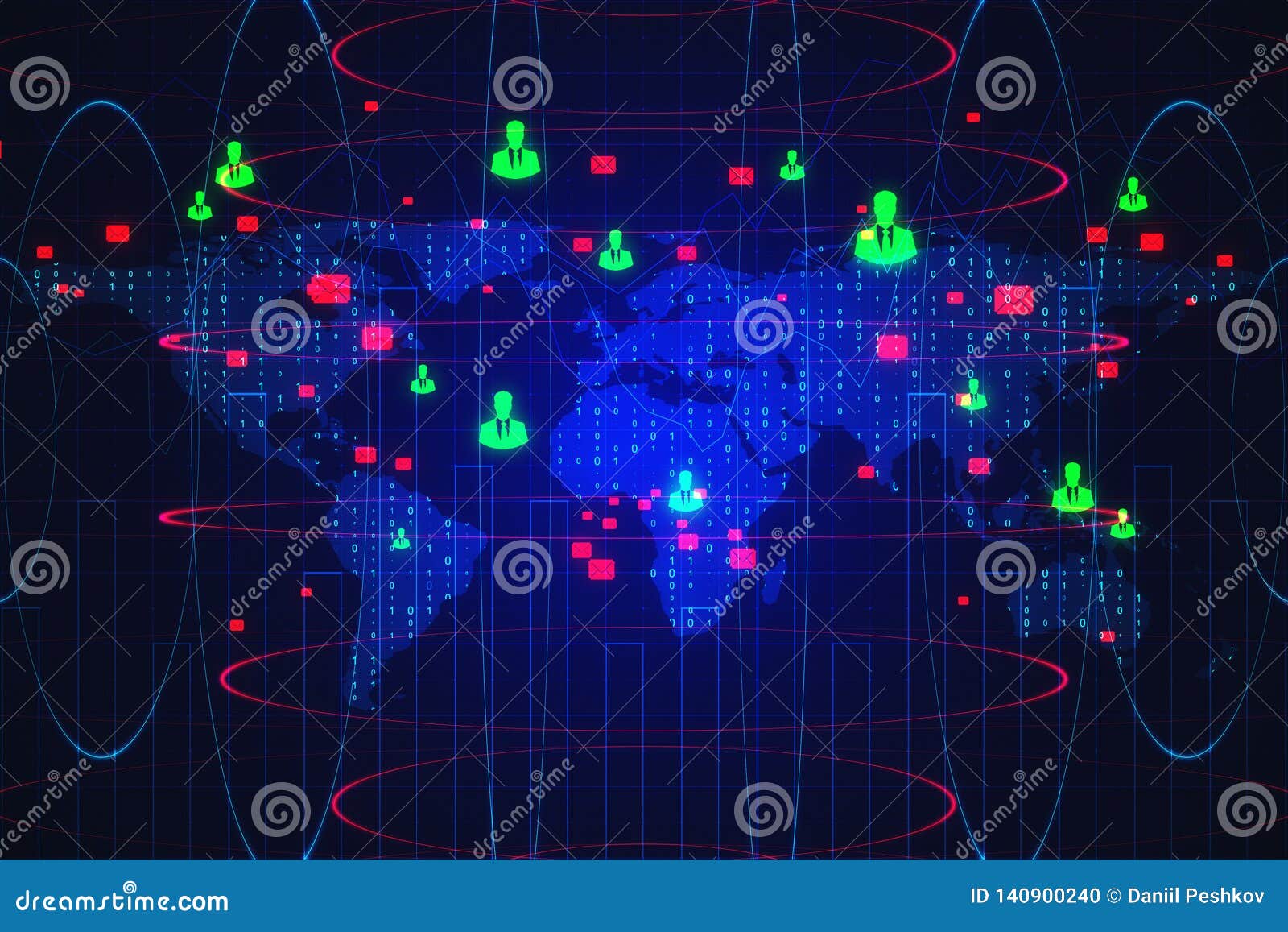 Networking and Technology Concept Stock Illustration - Illustration of ...