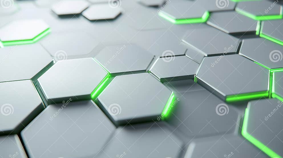 Networking-themed Background with a Grid of Interconnected Hexagons in ...