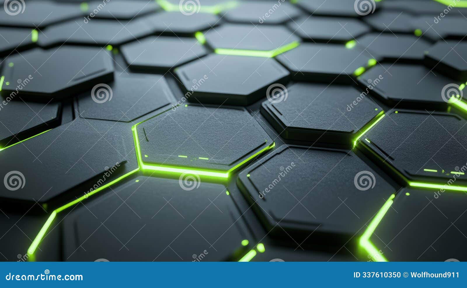 Networking-themed Background with a Grid of Interconnected Hexagons in ...