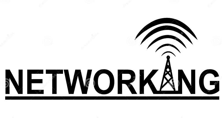 Networking Tower Logo stock illustration. Illustration of black - 3234677