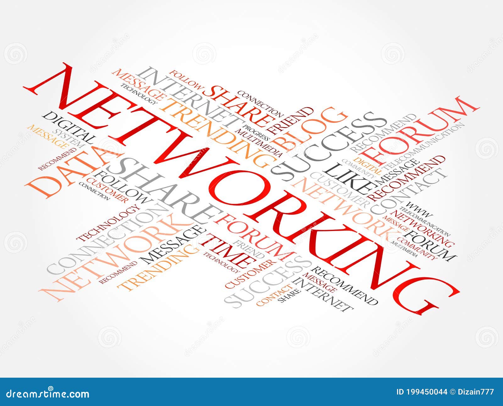 Networking Word Cloud Collage Stock Illustration - Illustration of news ...