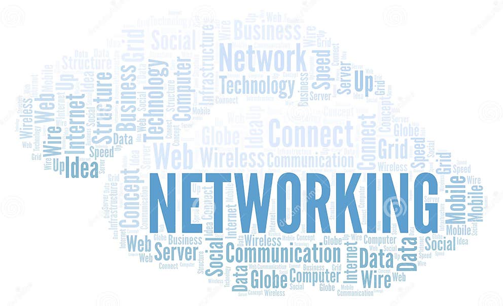 Networking word cloud. stock illustration. Illustration of connection ...