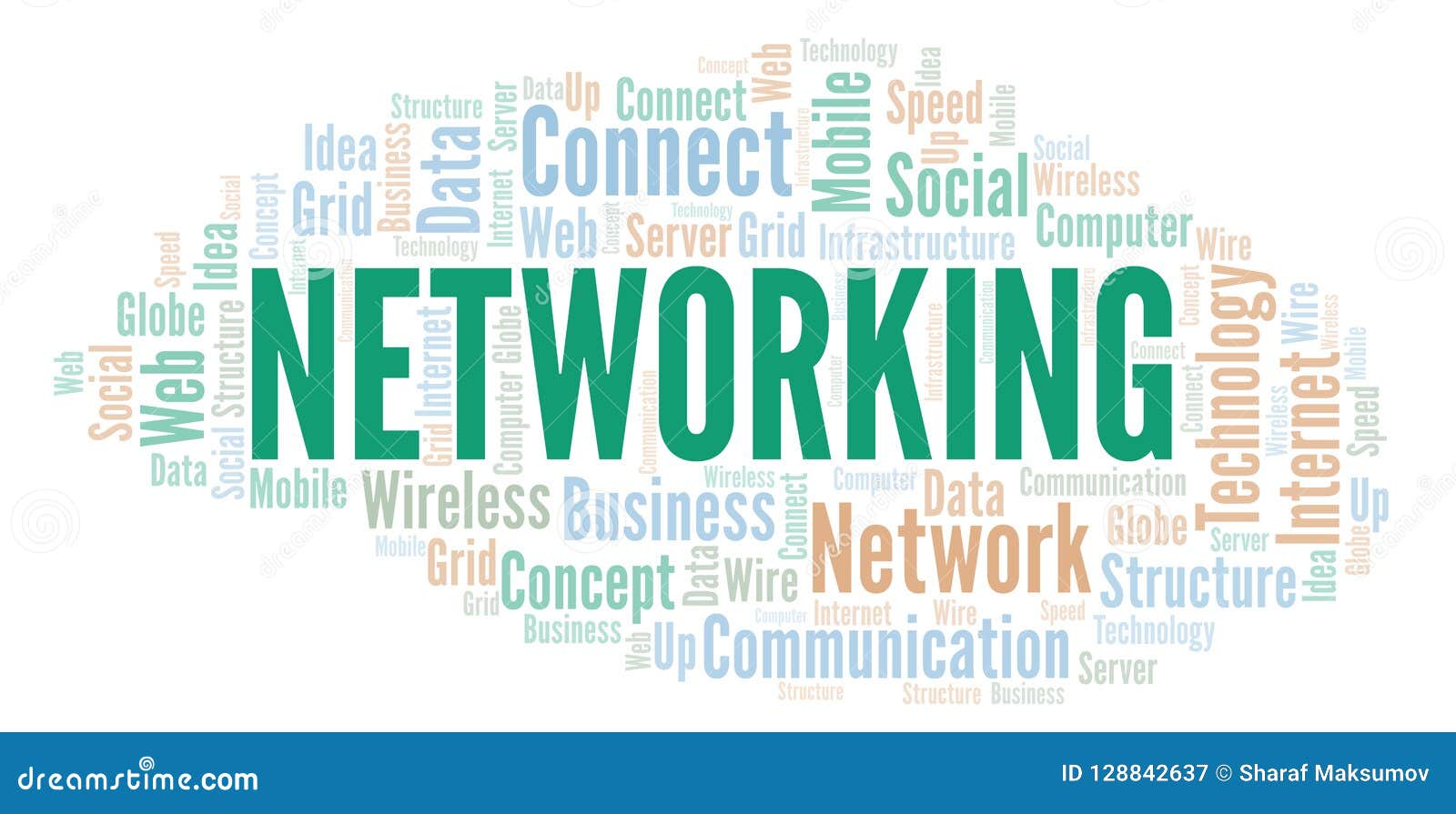Networking word cloud. stock illustration. Illustration of internet ...