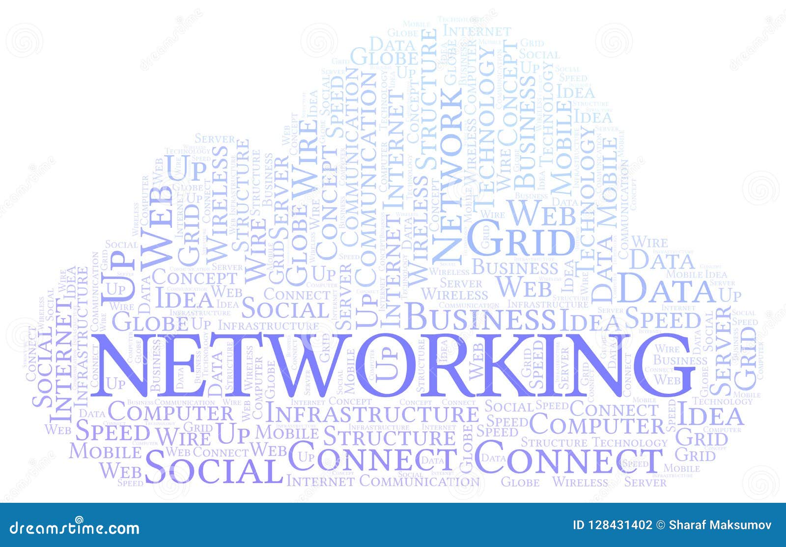Networking word cloud. stock illustration. Illustration of connection ...