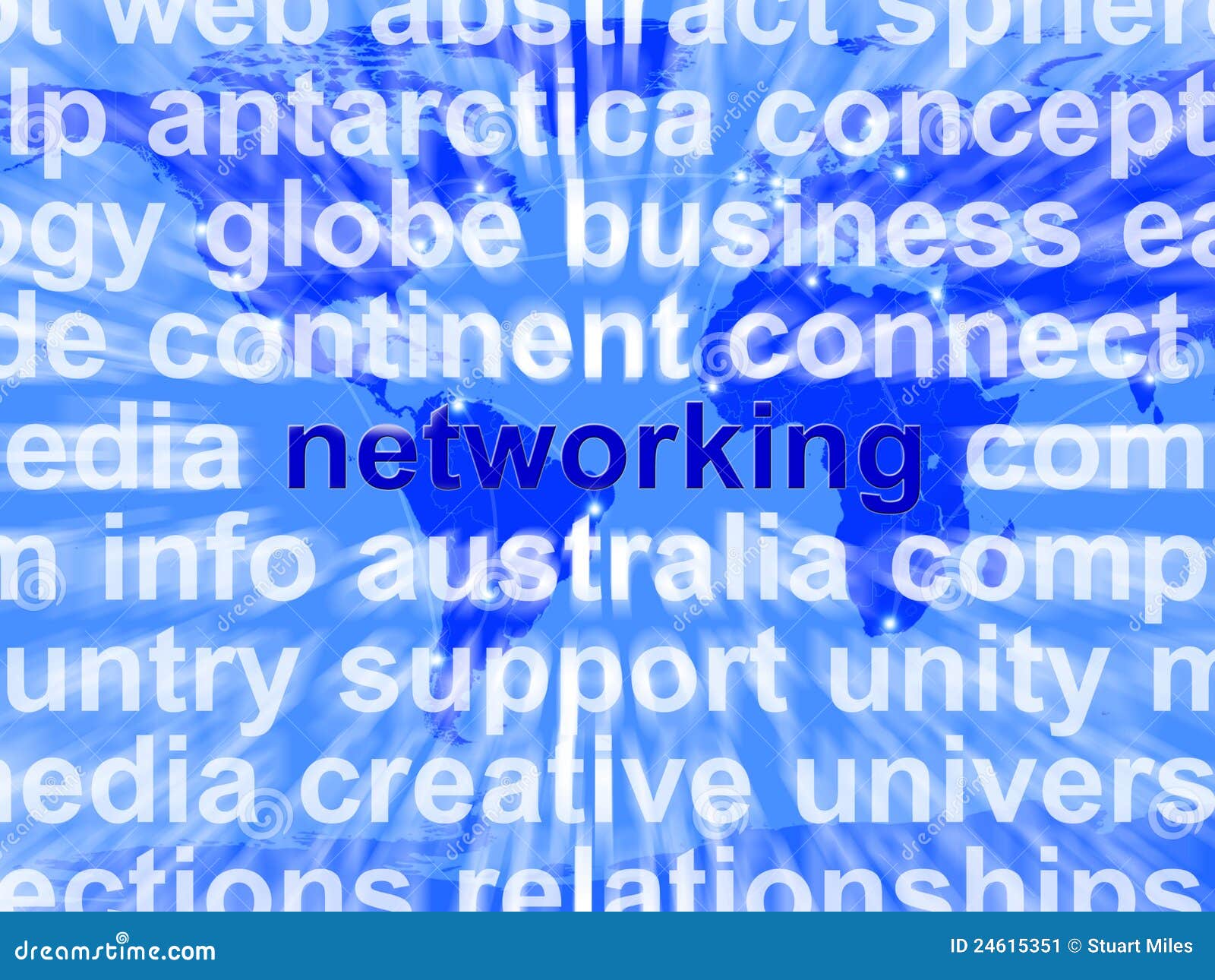 Networking Word Over World Background Stock Illustrations – 36 ...