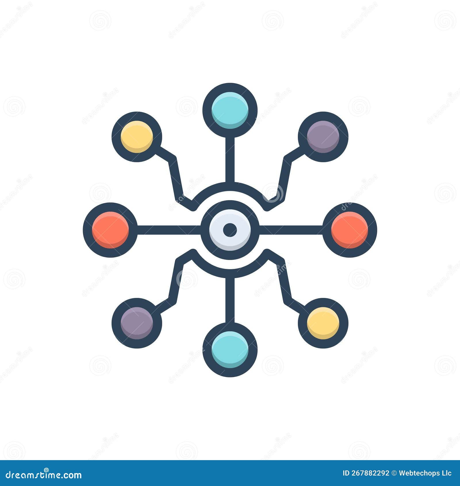 Color Illustration Icon for Networks, Web and Mechanism Stock Vector ...
