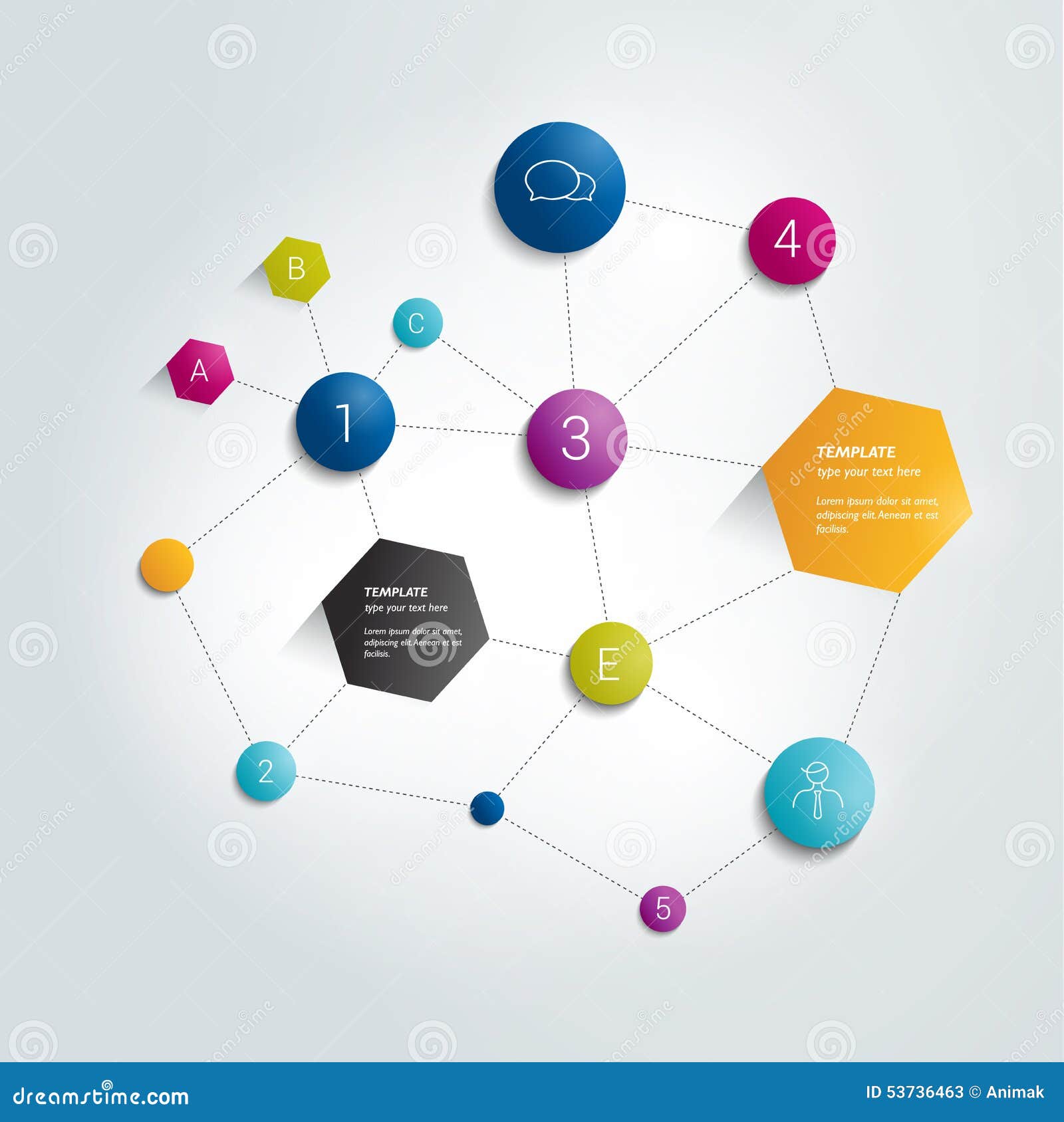 Circle Flow Chart With Seven Elements Vector Illustration ...