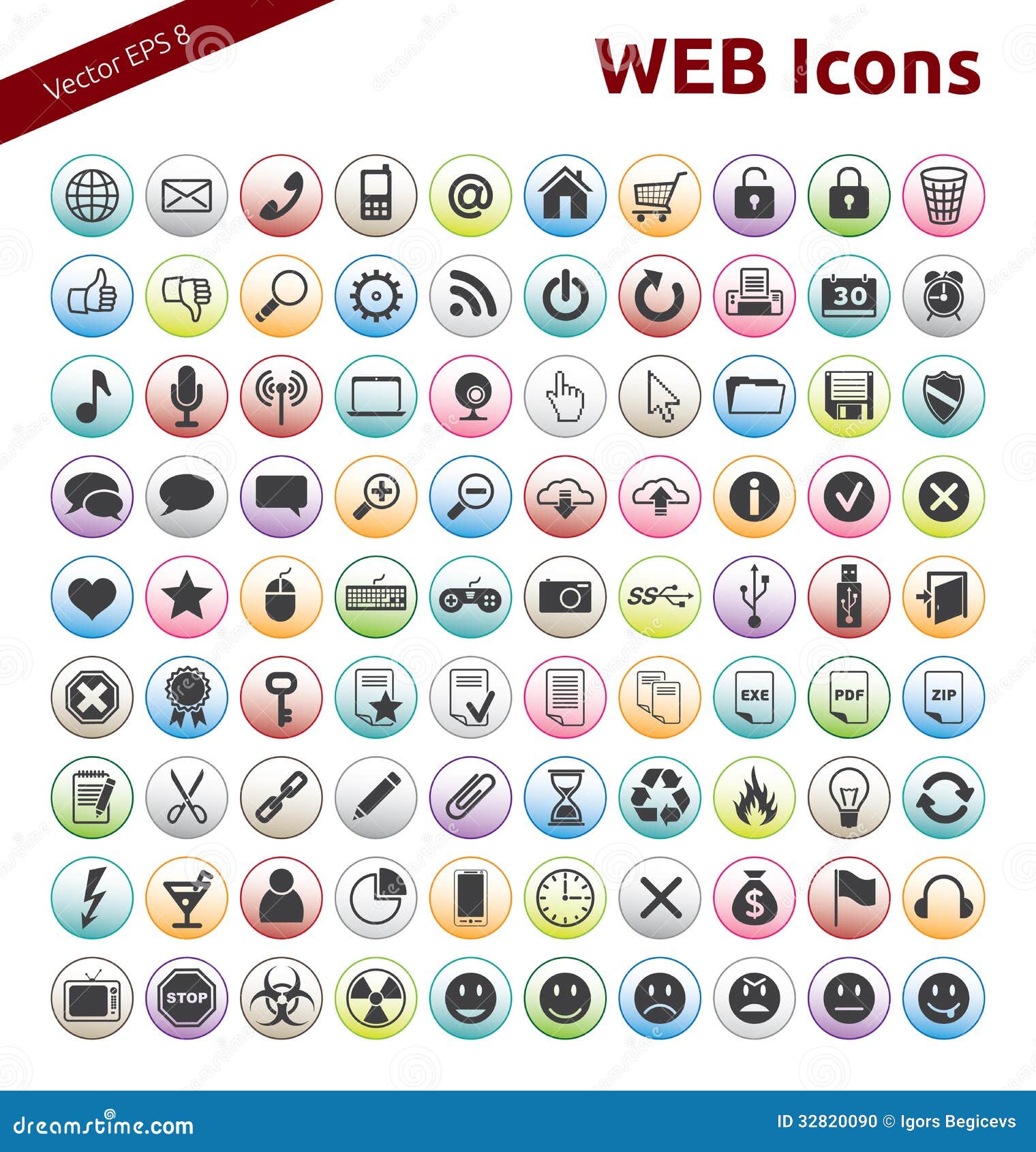 Netz-Ikonen vektor abbildung. Illustration von wolke - 32820090