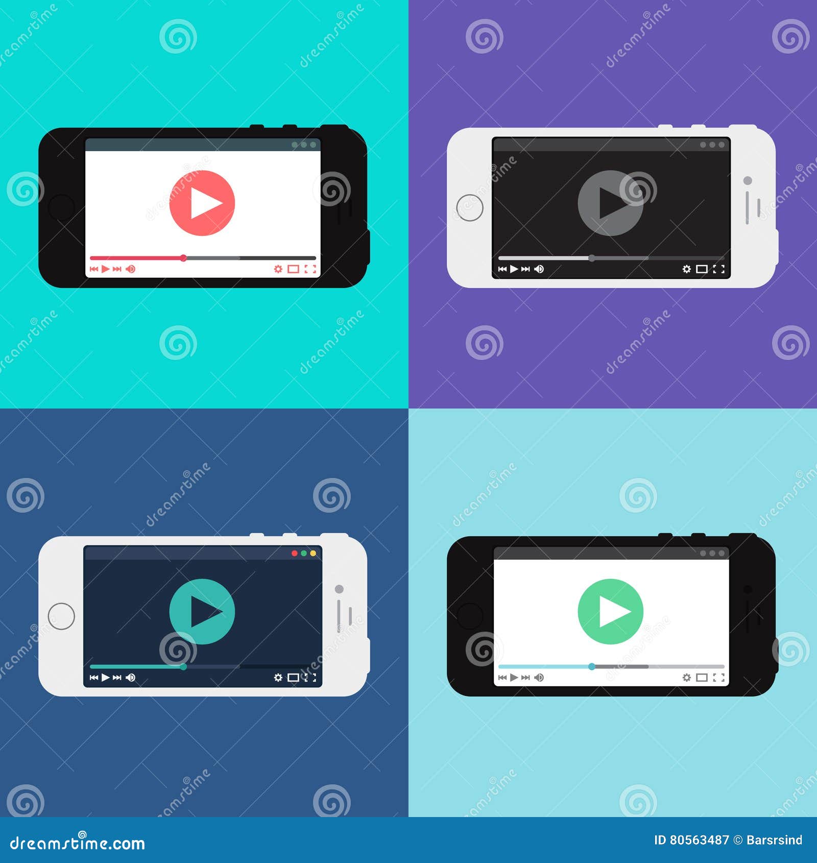 Netz-Schablone Der Smartphone-Video-Form Stock Abbildung - Illustration ...