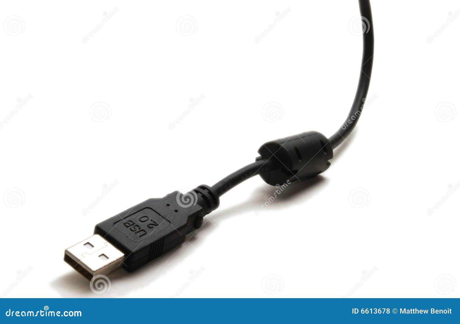 Netzkabel USB-2.0 stockfoto. Bild von schwarzes, netzkabel - 6613678