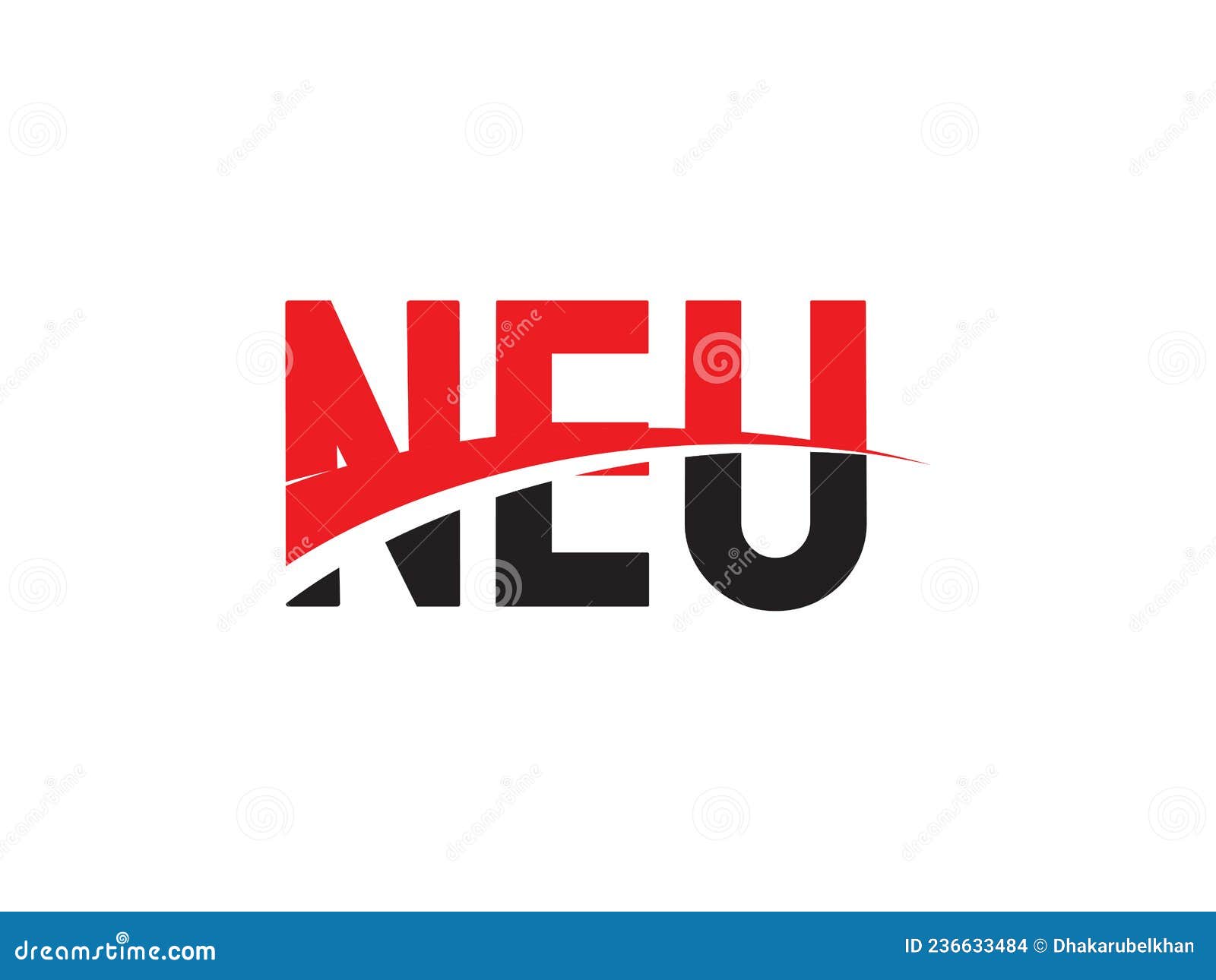 NEU Letter Initial Logo Design Vector Illustration Stock Vector ...