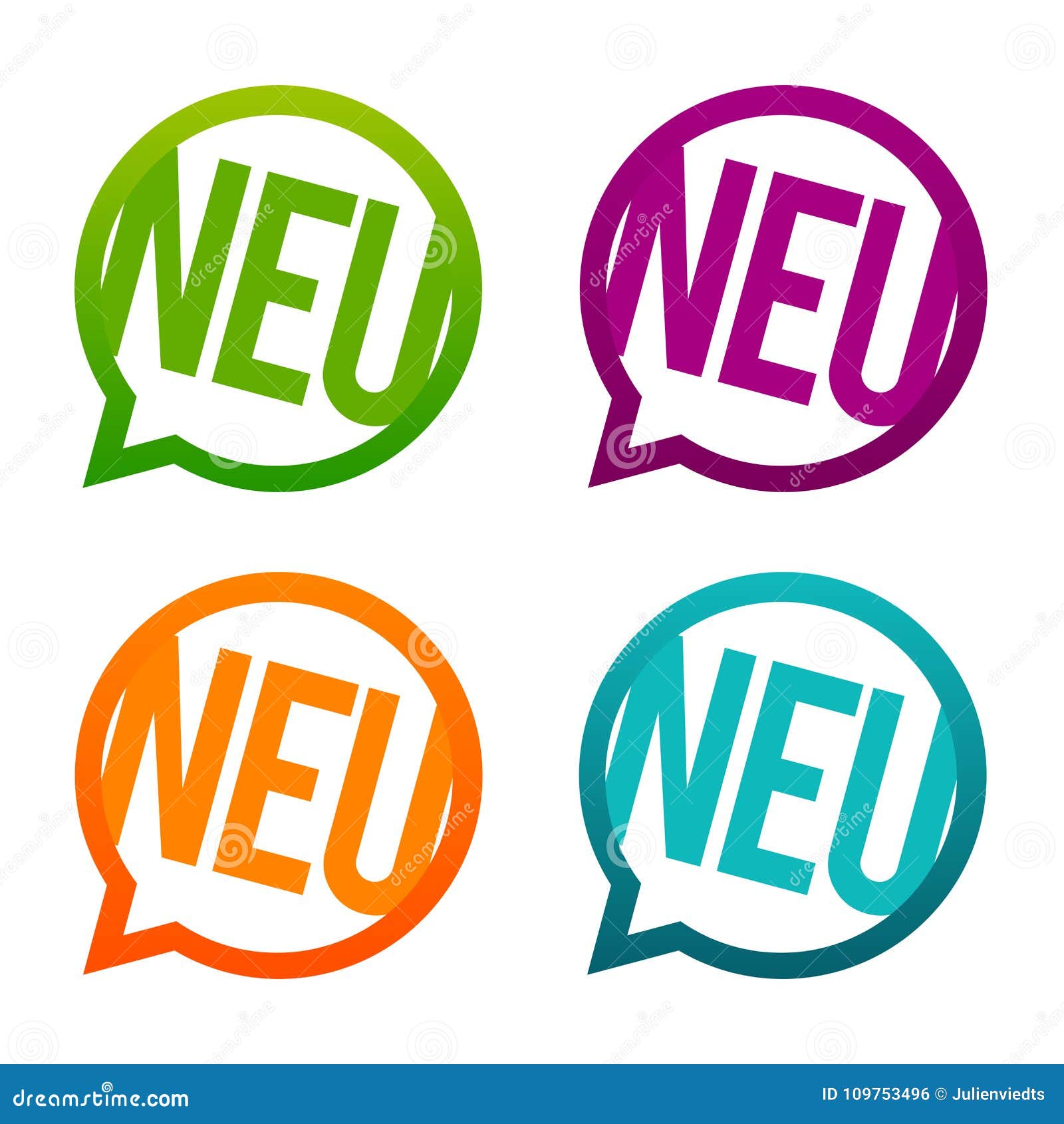 Neu - New Round Buttons. Circle Eps10 Vector. Stock Vector ...