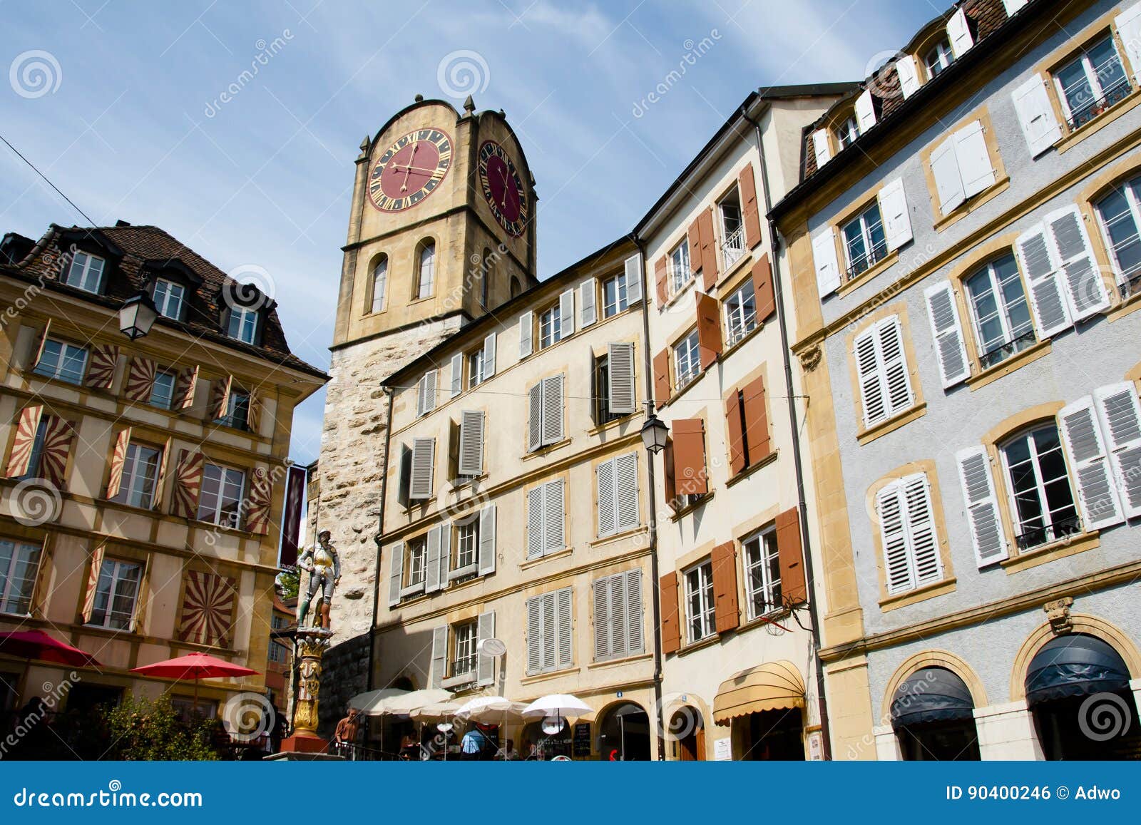Neuchatel - Switzerland editorial photo. Image of square - 90400246