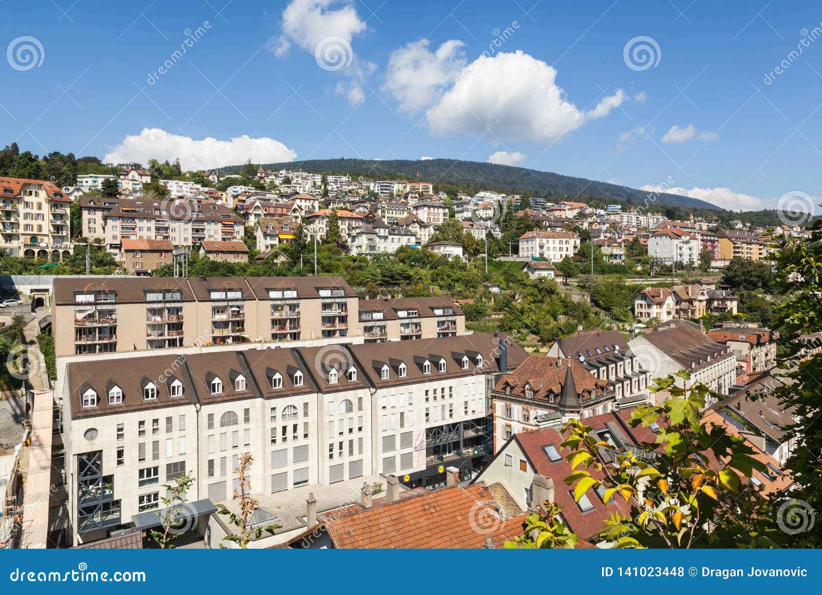 Neuchatel town. editorial stock photo. Image of european - 141023448