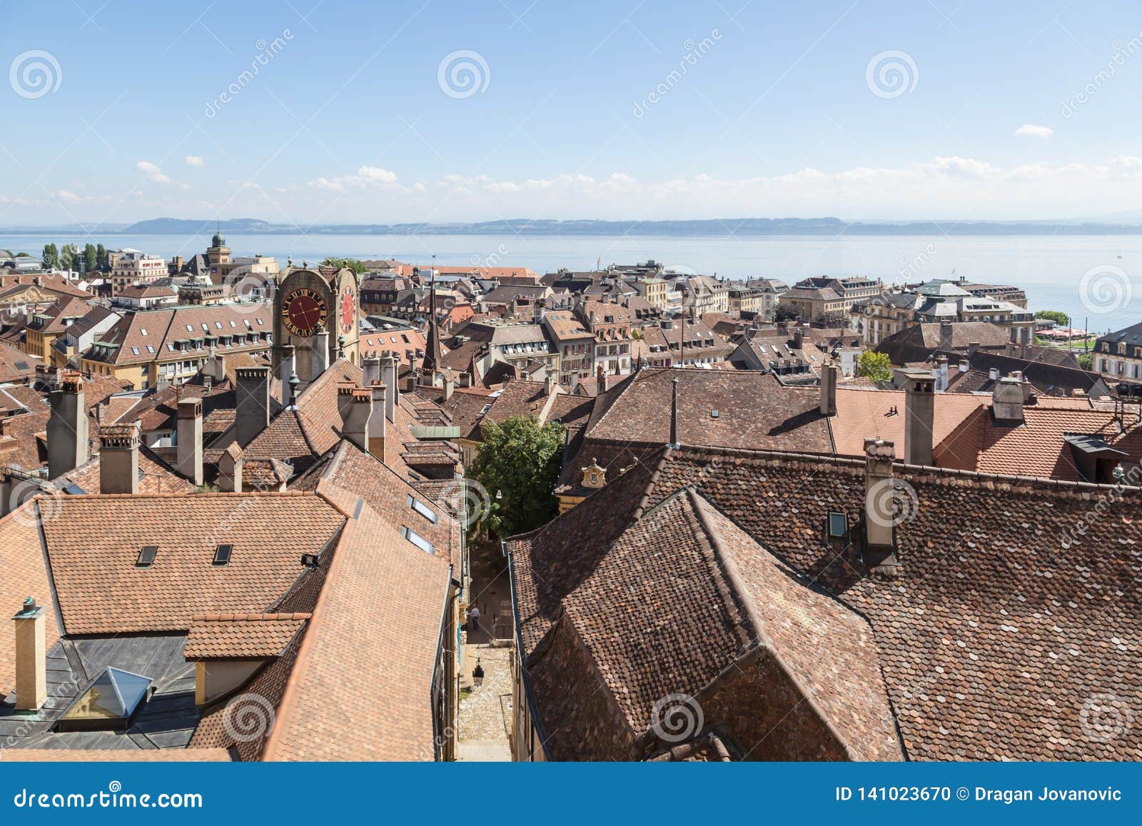 Neuchatel town. stock photo. Image of european, classical - 141023670