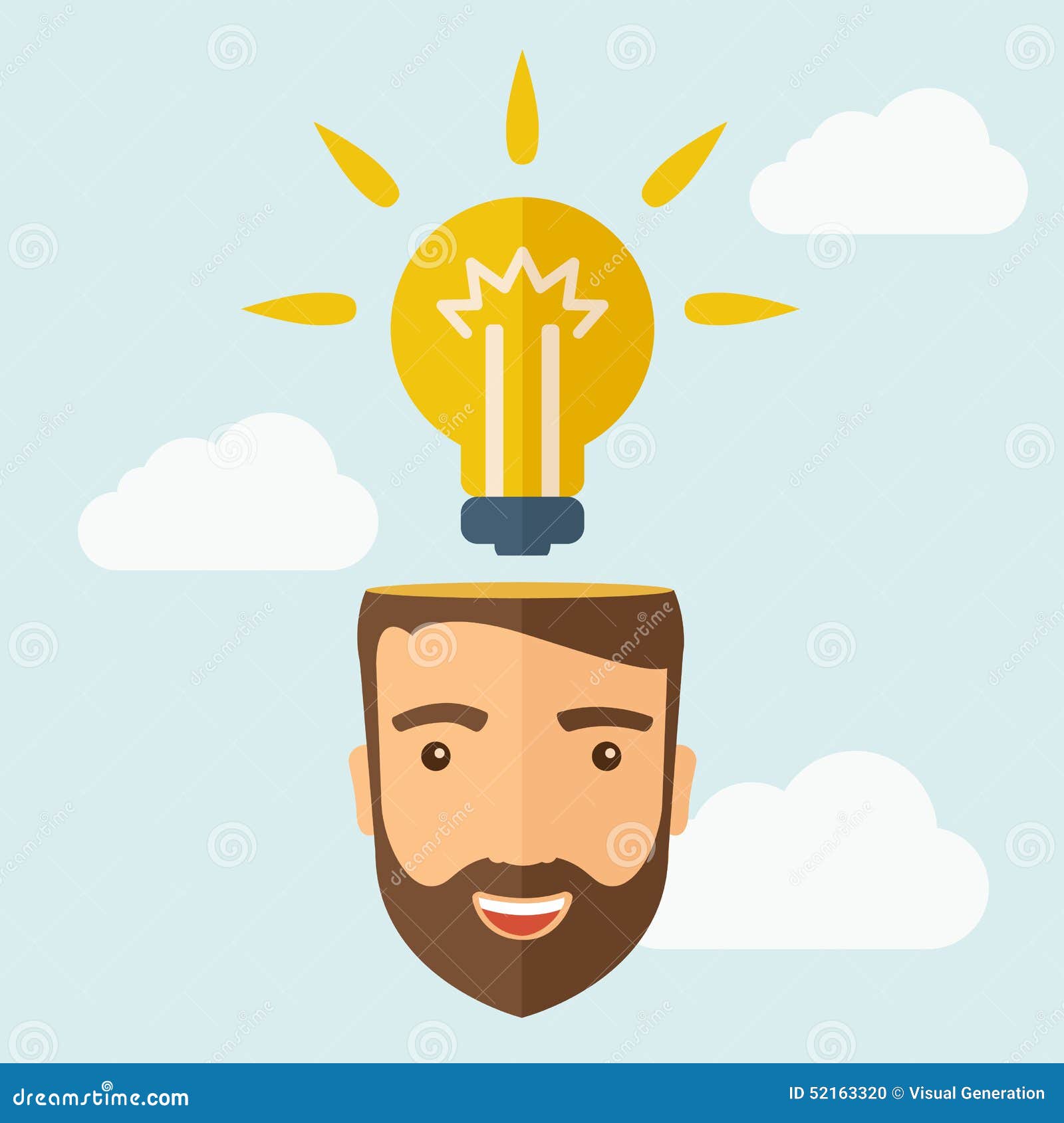 Neue gute Idee vektor abbildung. Illustration von leuchte - 52163320