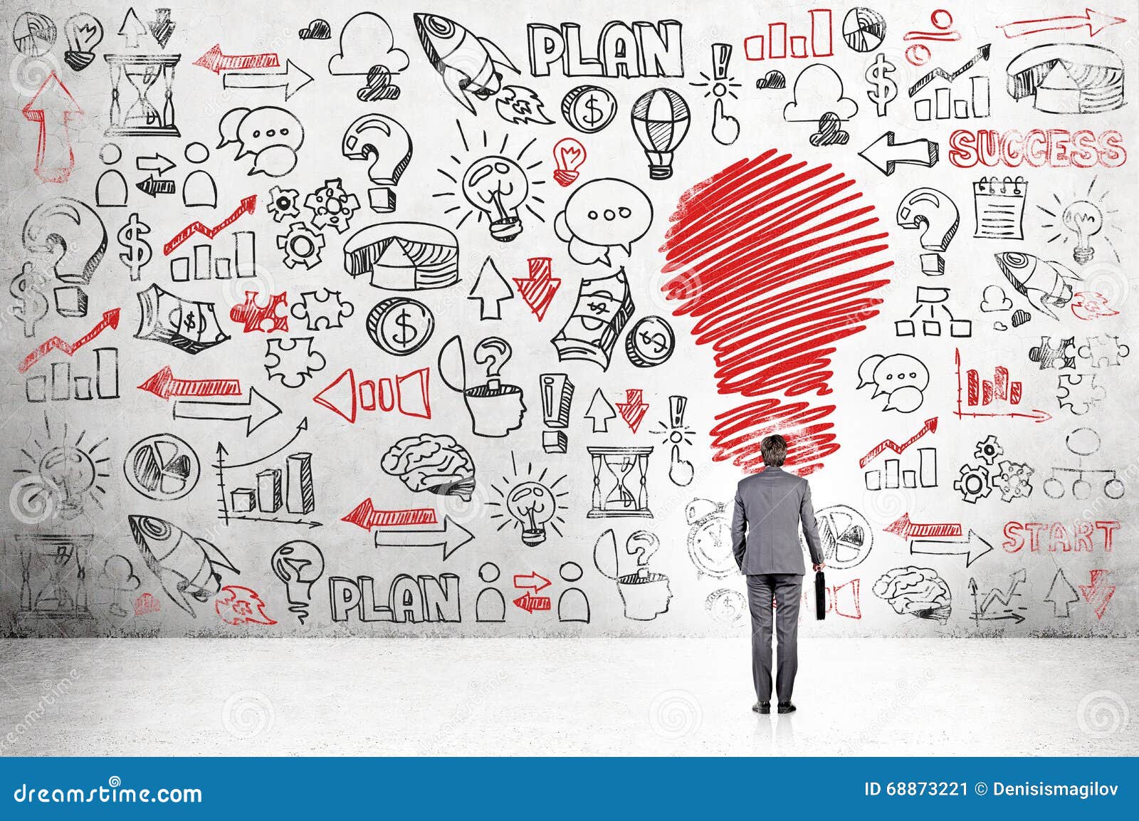 Neue Idee stock abbildung. Illustration von ausführung - 68873221