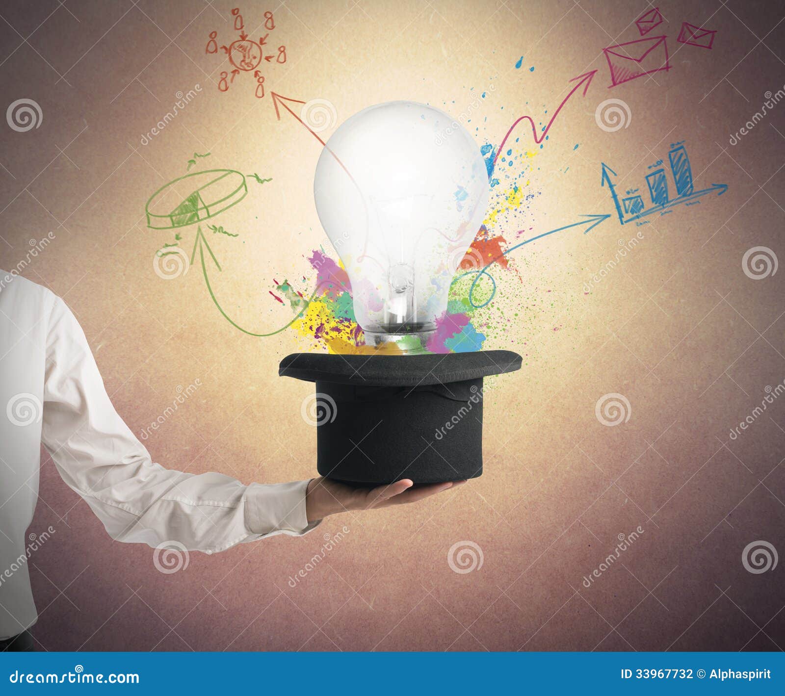 Neue Idee vom Hut stockfoto. Bild von kreativ, auszug - 33967732