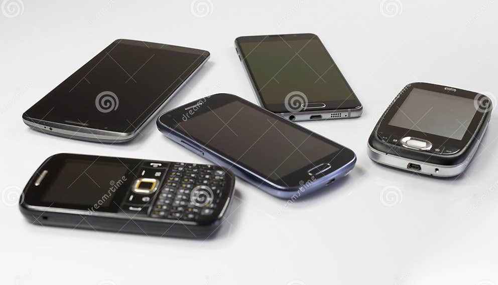 Neue und alte Handys stockbild. Bild von zelle, technologie - 79210053