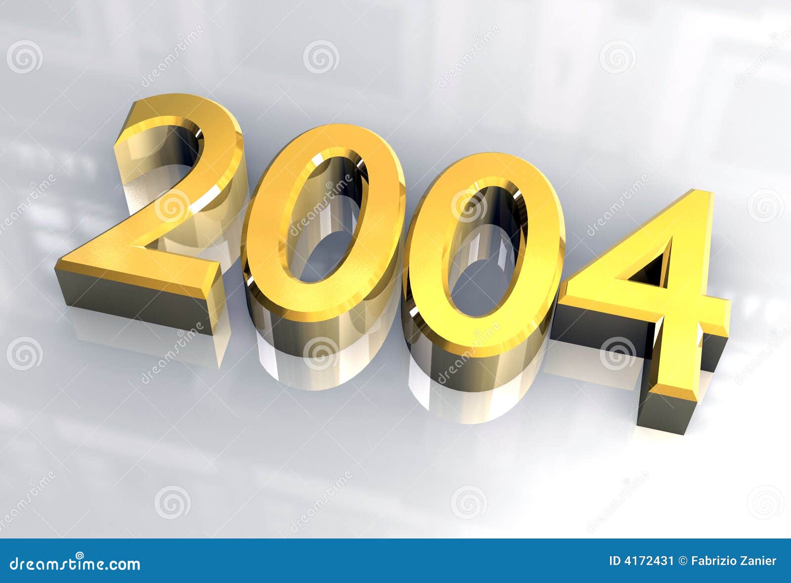 Neues Jahr 2004 Im Gold (3D) Stock Abbildung - Illustration von kalt ...