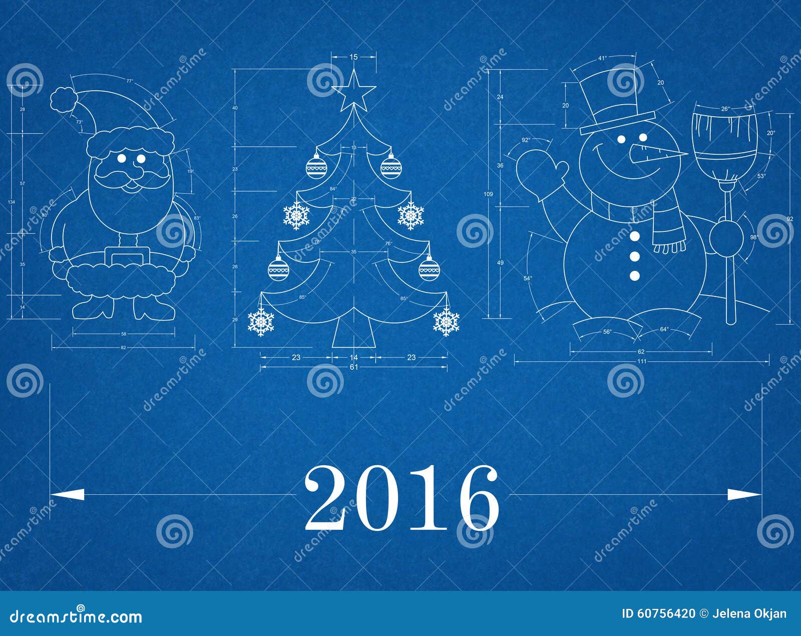 Neues Jahr-Symbole 2016 - Plan Stock Abbildung - Illustration von ...