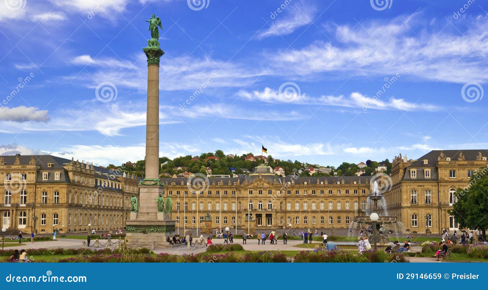 Neues Schloss, Stuttgart editorial stock image. Image of holiday - 29146659