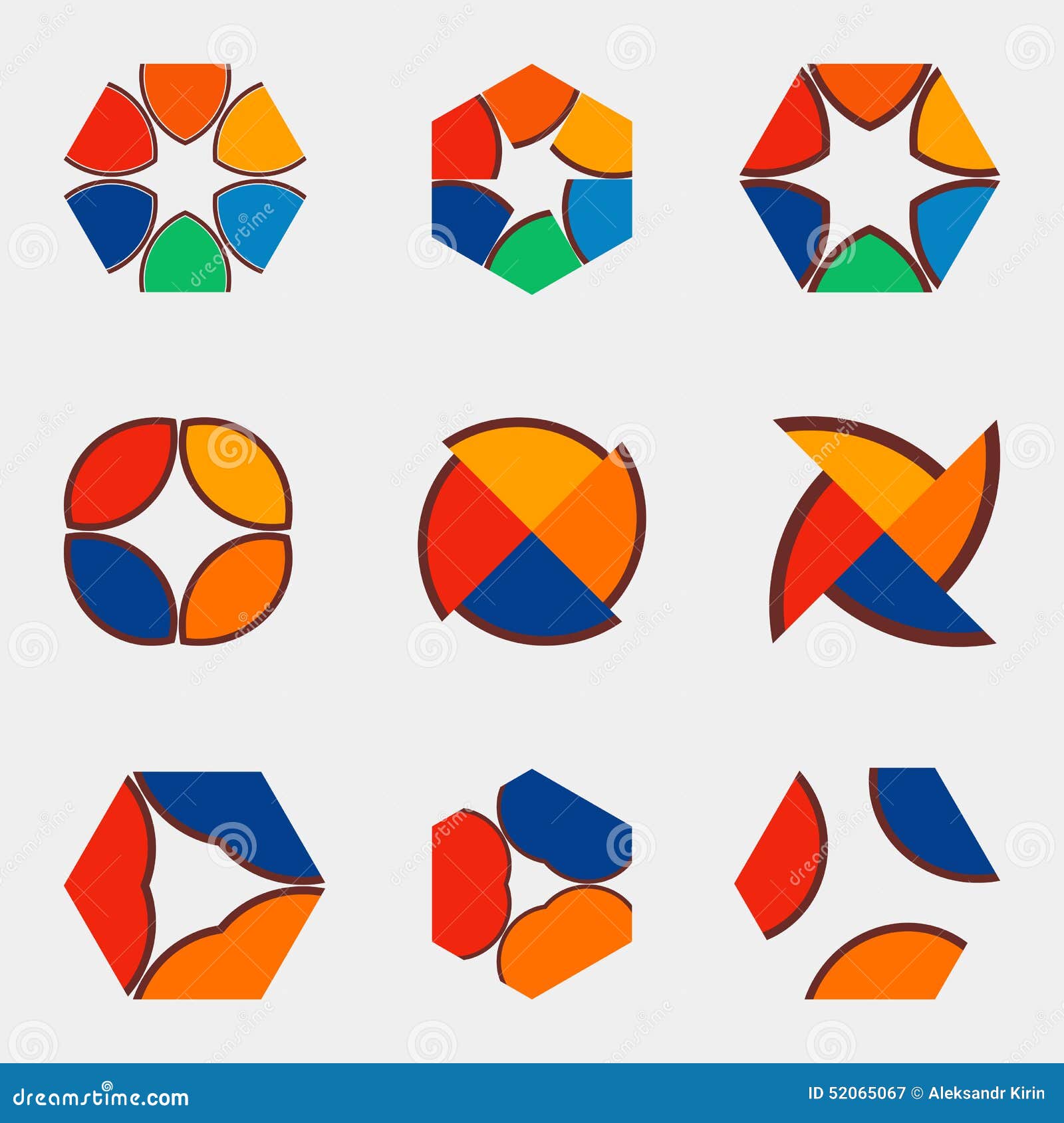 Neuf logos illustration de vecteur. Illustration du concept - 52065067