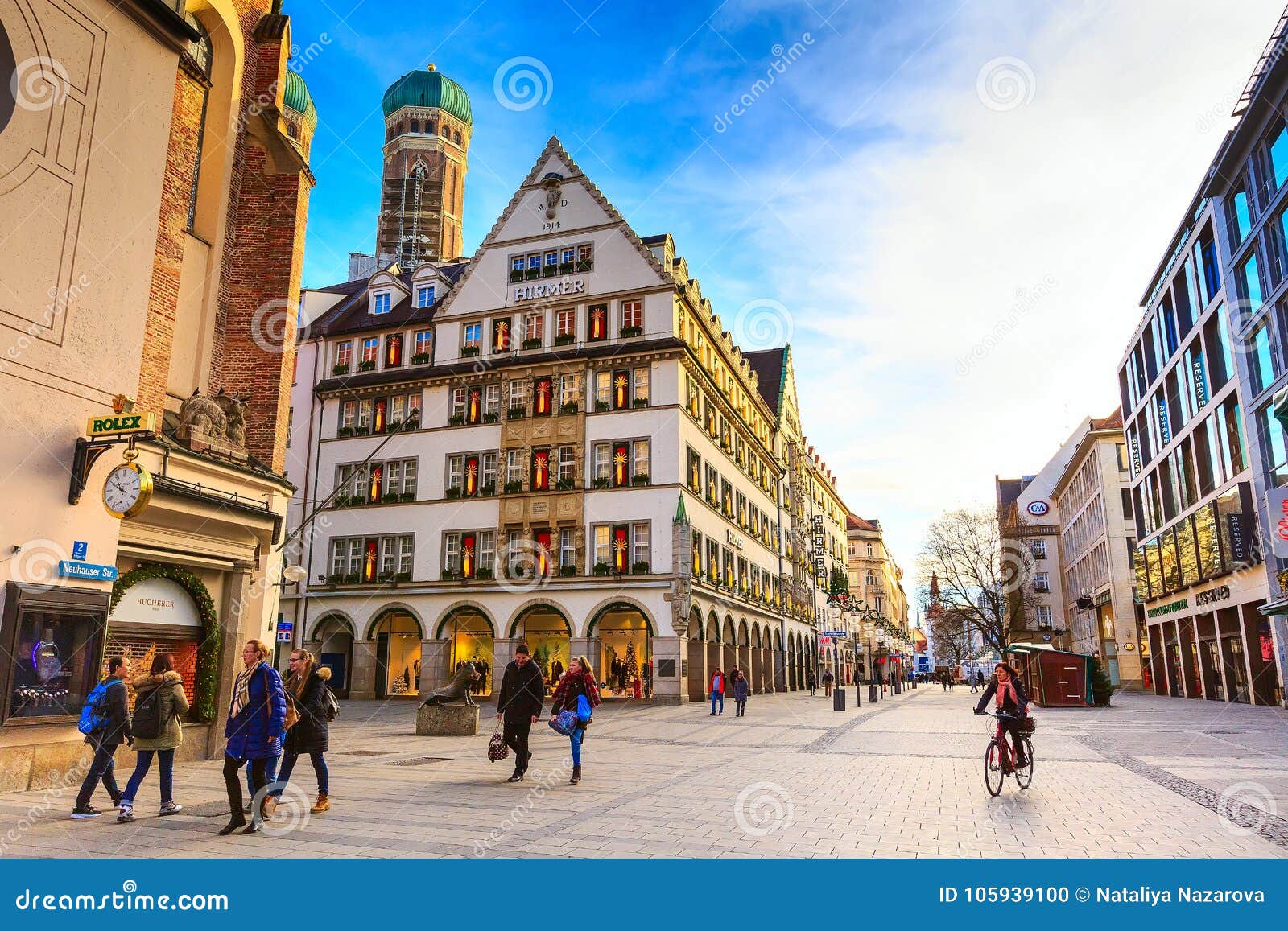 Neuhauser Street in Munich, Germany Editorial Image - Image of store ...