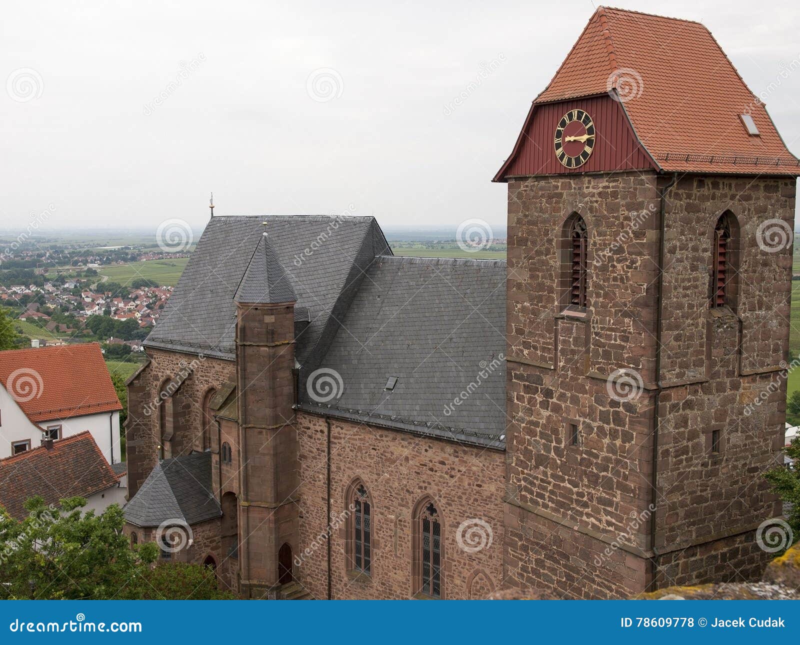 Neuleiningen,Germany stock photo. Image of medieval, tower - 78609778