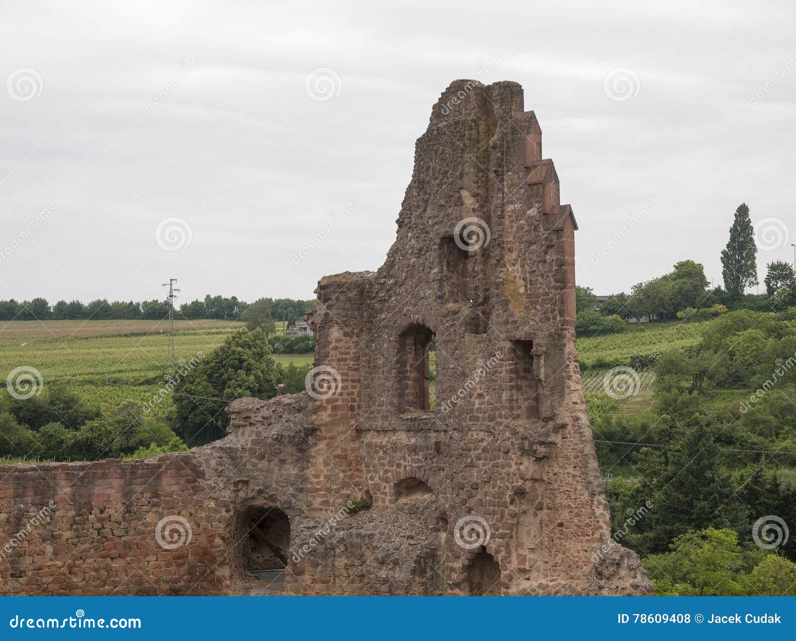Neuleiningen,Germany stock photo. Image of rock, medieval - 78609408