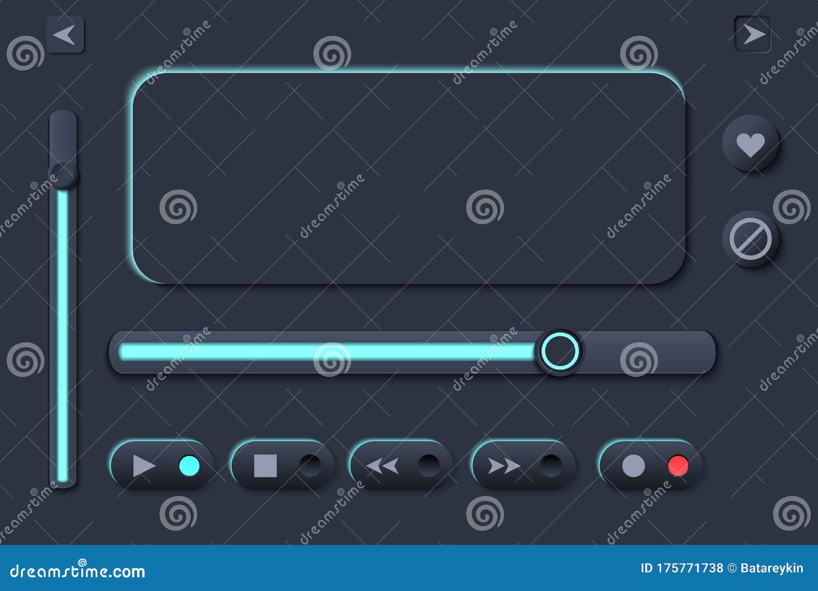 Neumorph Button. 3d Circle, Square, Triangle Neumorph Button With ...