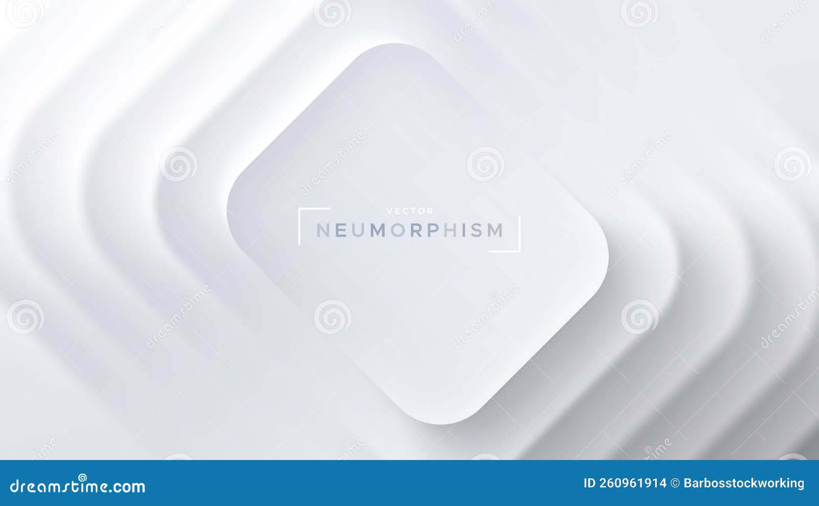 Neumorphic Bright Design. Rectangular Shapes with Rounded Corners Stock ...