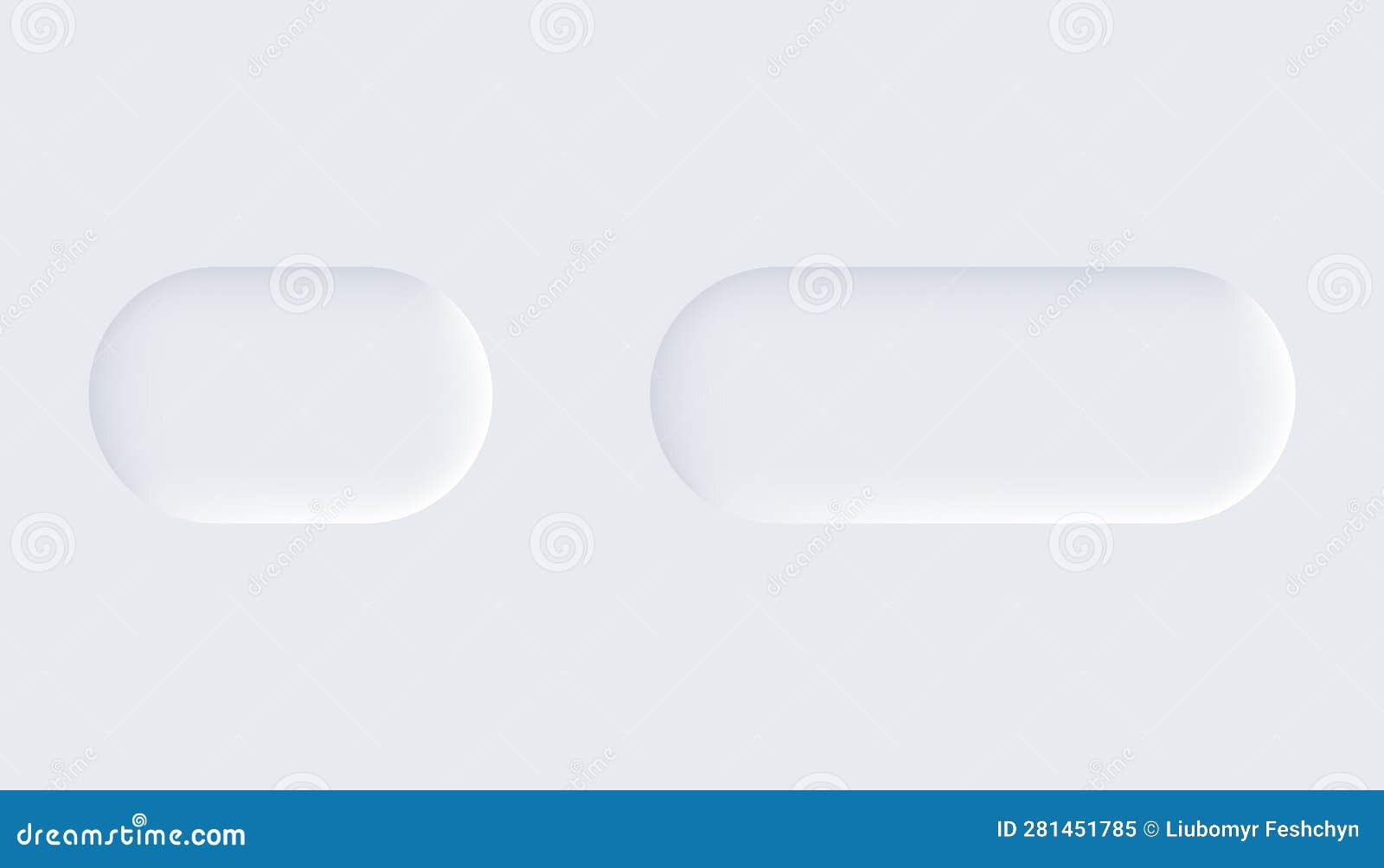 Neumorphic Buttons. Simple Trendy Design Elements UI Components ...