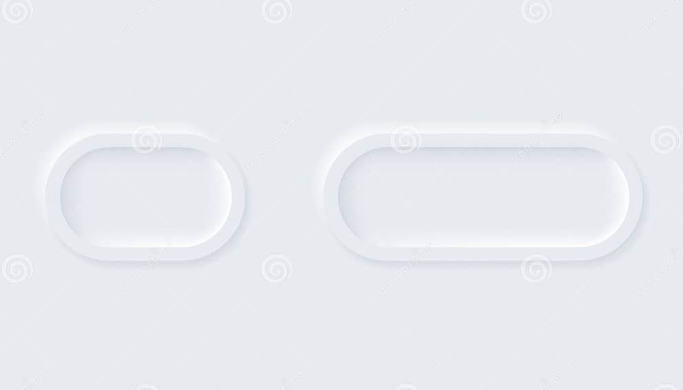 Neumorphic Buttons. Simple Trendy Design Elements UI Components ...