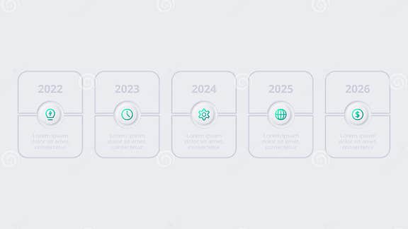 Neumorphic Flowchart Infographic. Creative Concept for Infographic with ...