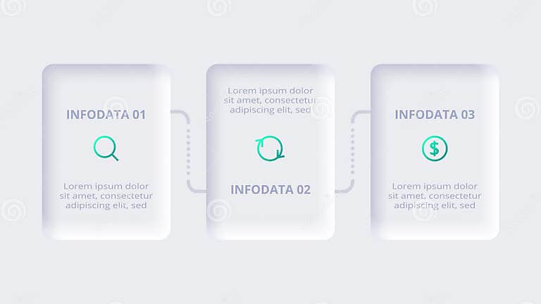 Neumorphic Flowchart Infographic. Creative Concept for Infographic with ...