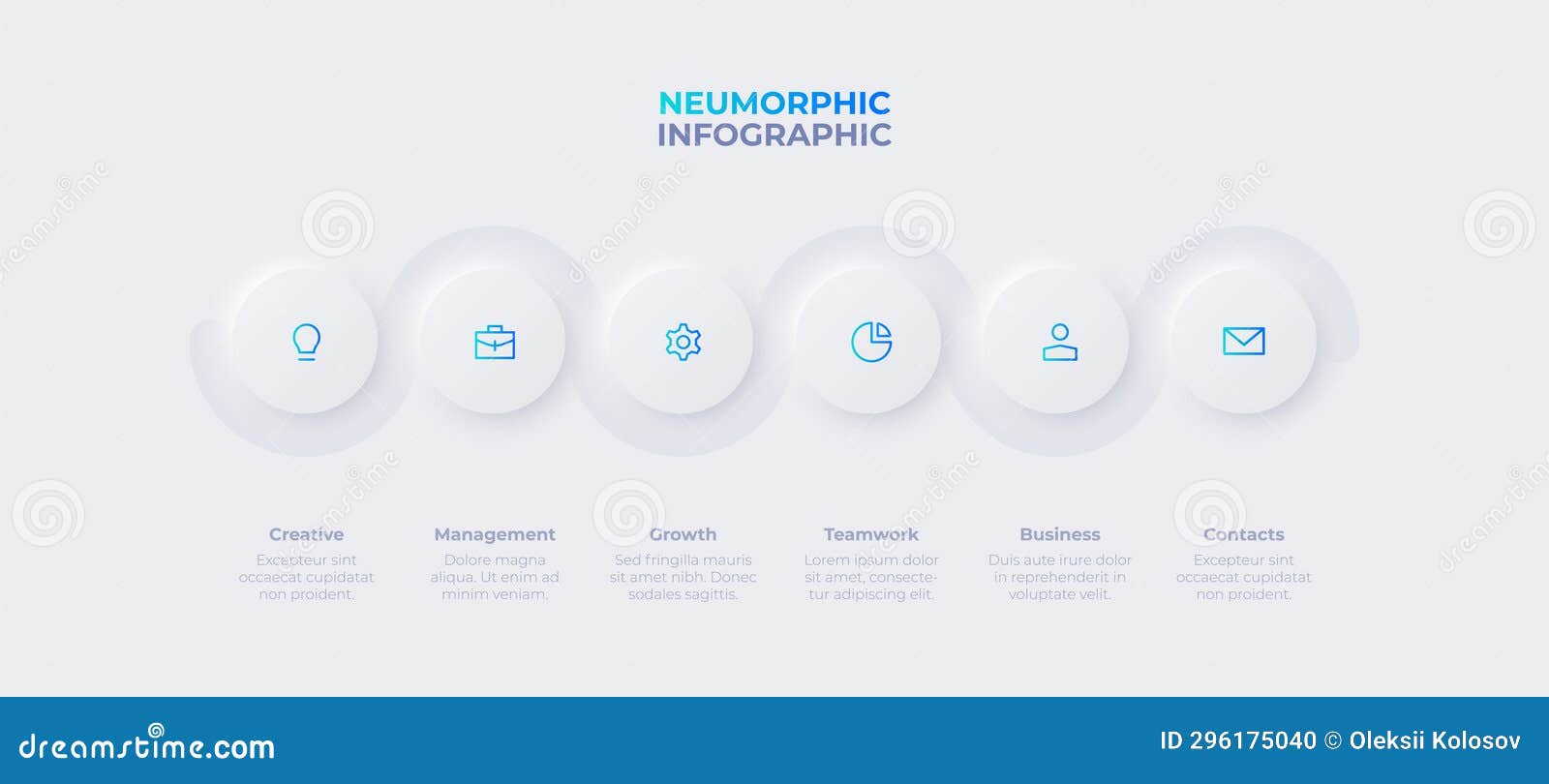 Neumorphism Timeline Infographic. Skeuomorph Concept With 3 Options ...