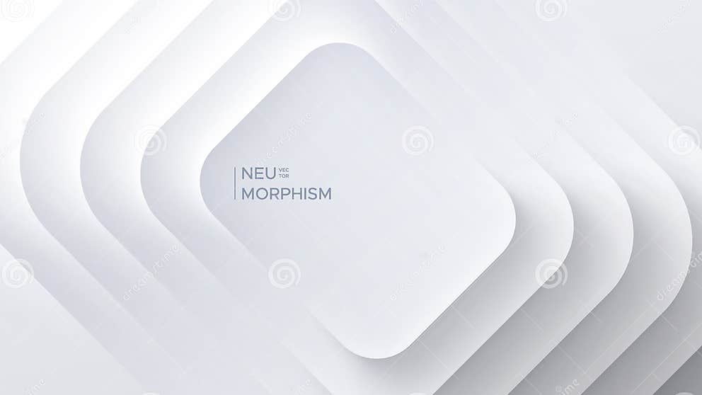 Neumorphic Soft and Bright Design with Geometric Shapes. Stock Vector ...