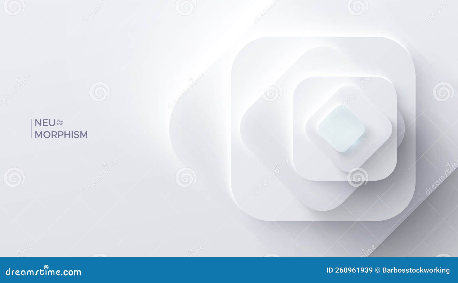 Neumorphic Soft and Bright Design with Geometric Shapes. Stock Vector ...