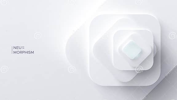 Neumorphic Soft and Bright Design with Geometric Shapes. Stock Vector ...