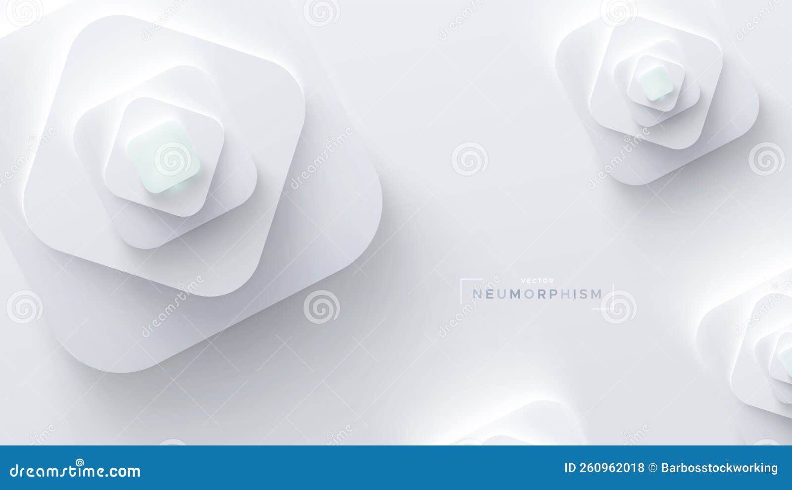 Neumorphic Soft and Bright Design with Geometric Shapes. Stock Vector ...