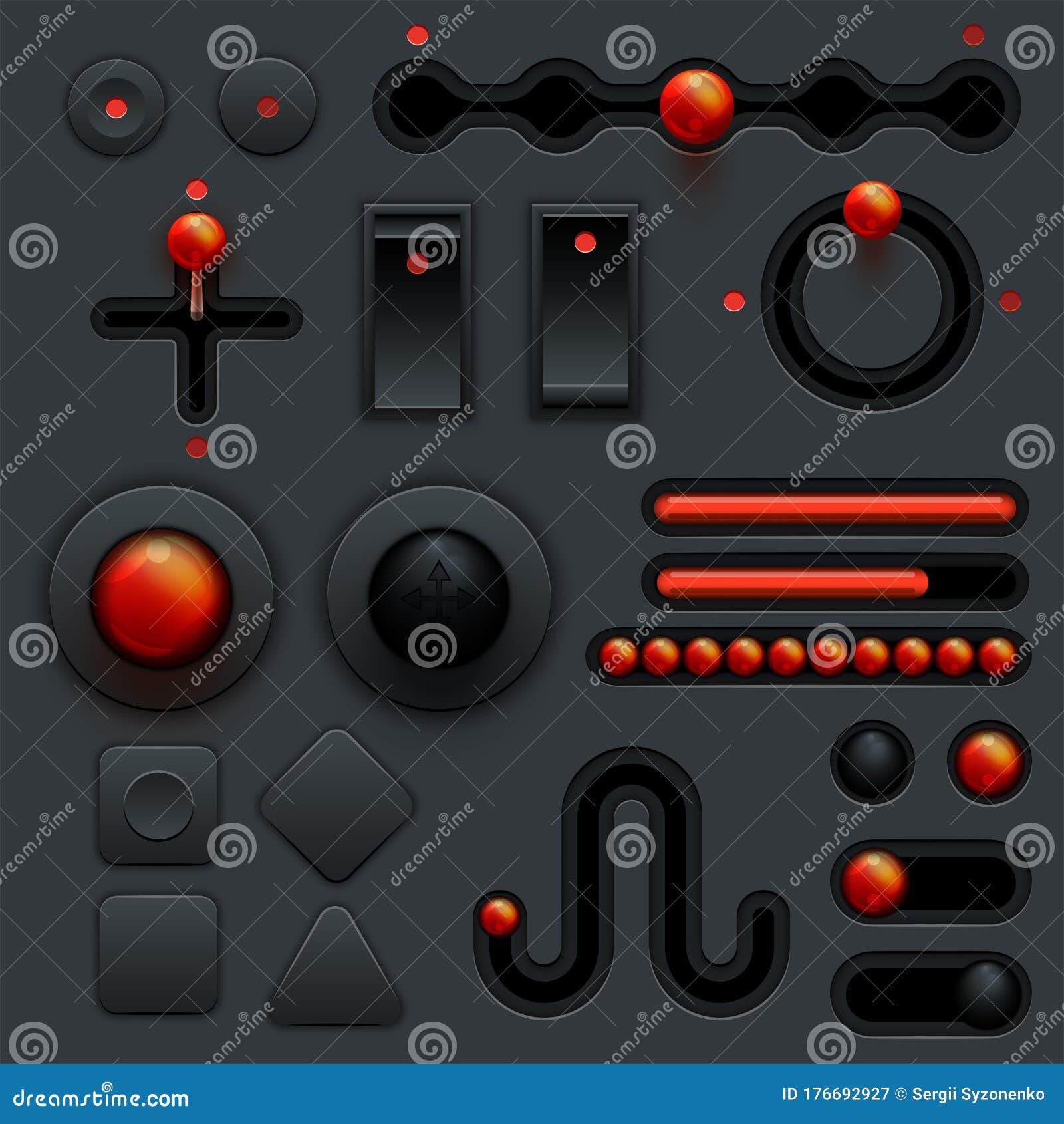 Neumorphic UI UX Design Elements Set Dark Theme App Trend Mockup ... Neumorphic UI UX Design Elements Set Dark Theme App Trend Mockup ...