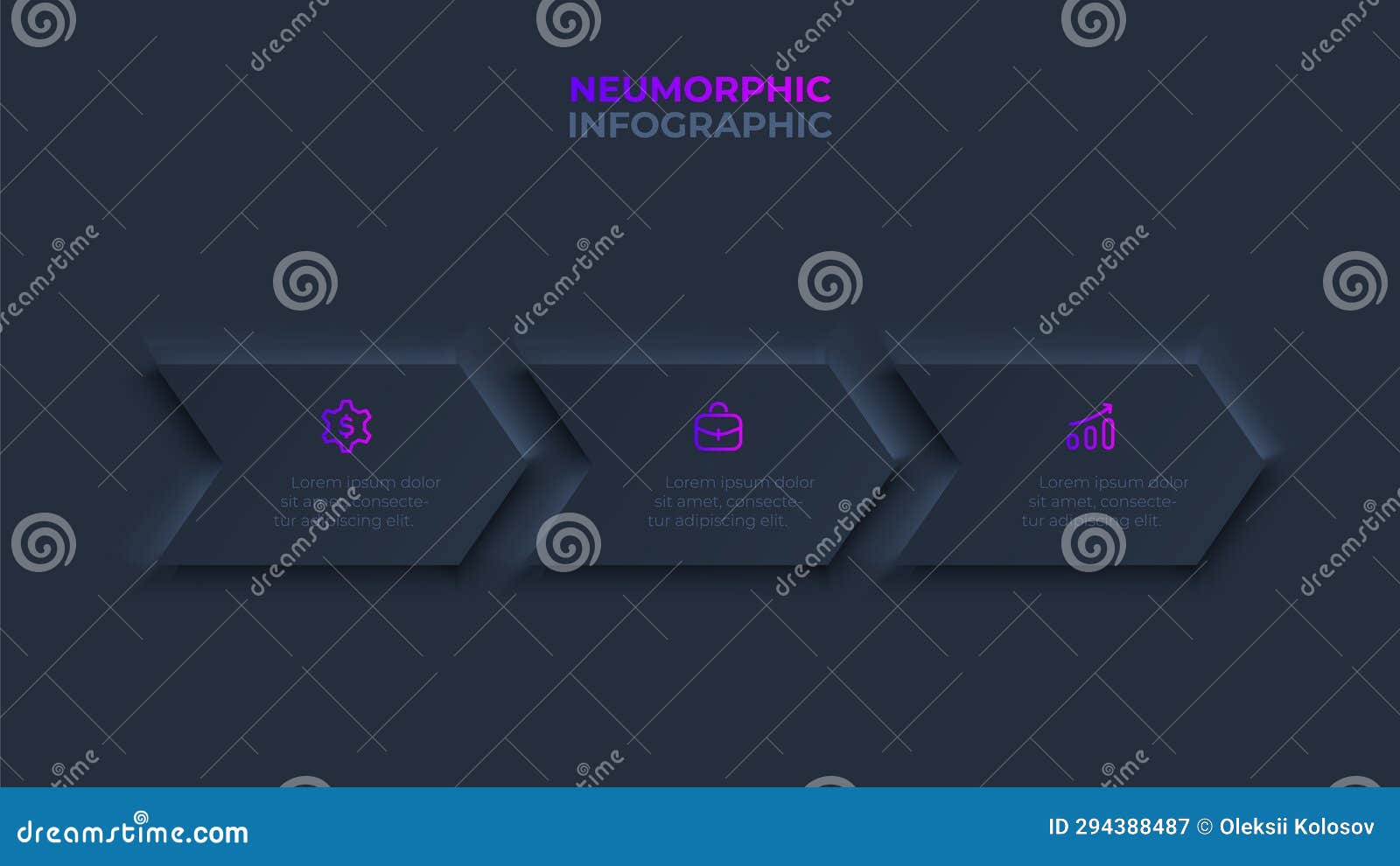 Neumorphic Vector Infographic. Circles Timeline. 2, 3, 4, 5 Options ...