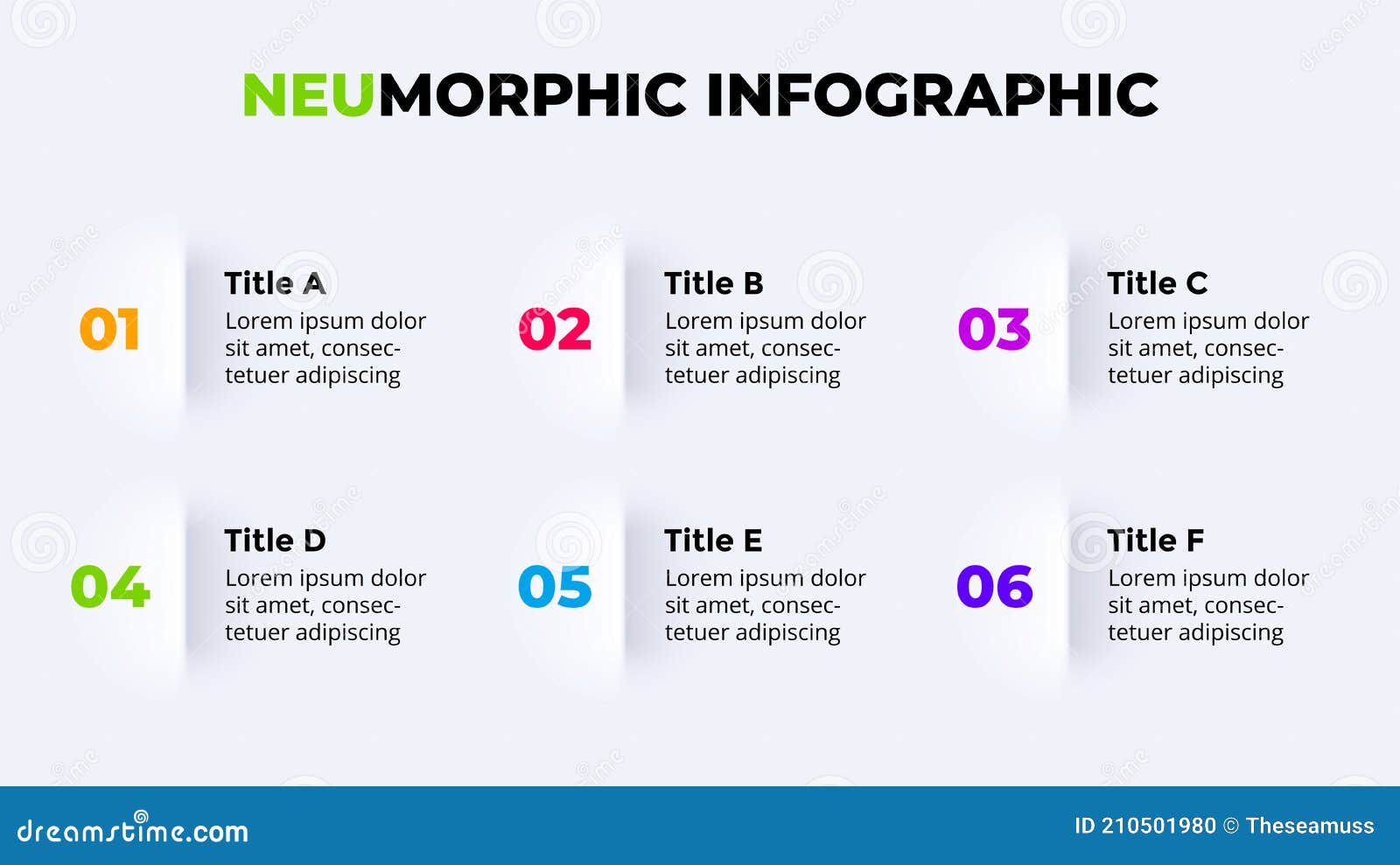 Neumorphic Vector Infographic. Presentation Slide Template. Neumorphism ...