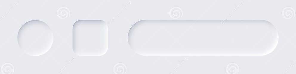 Neumorphism Button Design Set, Slider Element for Website, Mobile App Menu and Navigation Stock ...
