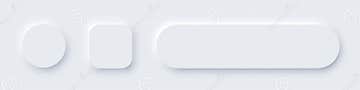 Neumorphism Button Design Set, Slider Element for Website, Mobile App Menu and Navigation Stock ...
