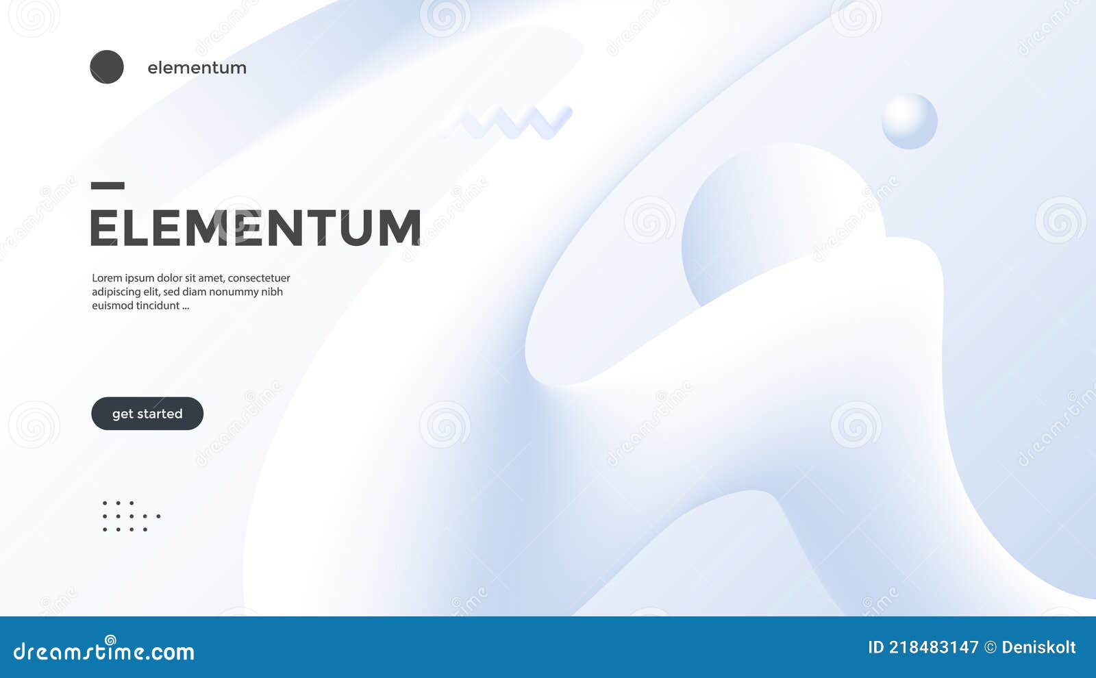 Neumorphism Poster with Gradient Light 3d Wave. Stock Vector ...