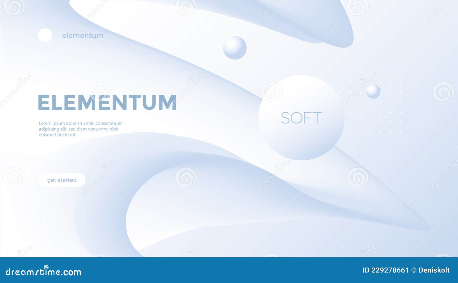 Neumorphism Poster with Gradient Light Wave. Stock Illustration ...