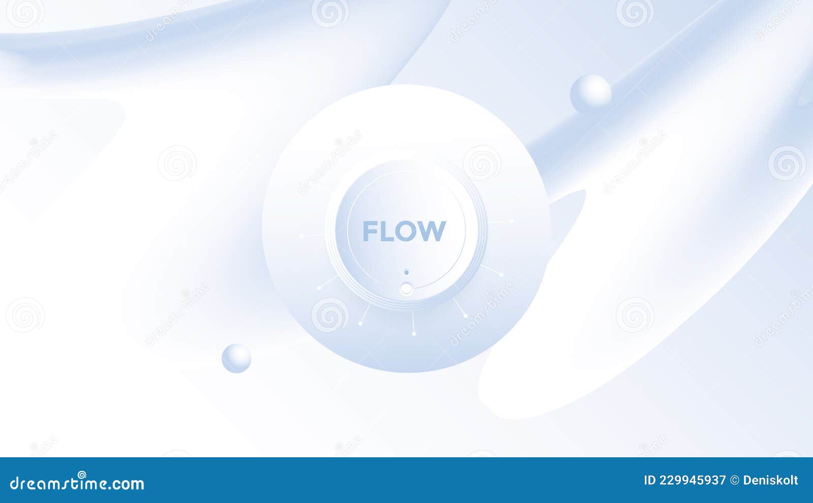 Neumorphism Poster with Gradient Light Wave. Stock Vector ...