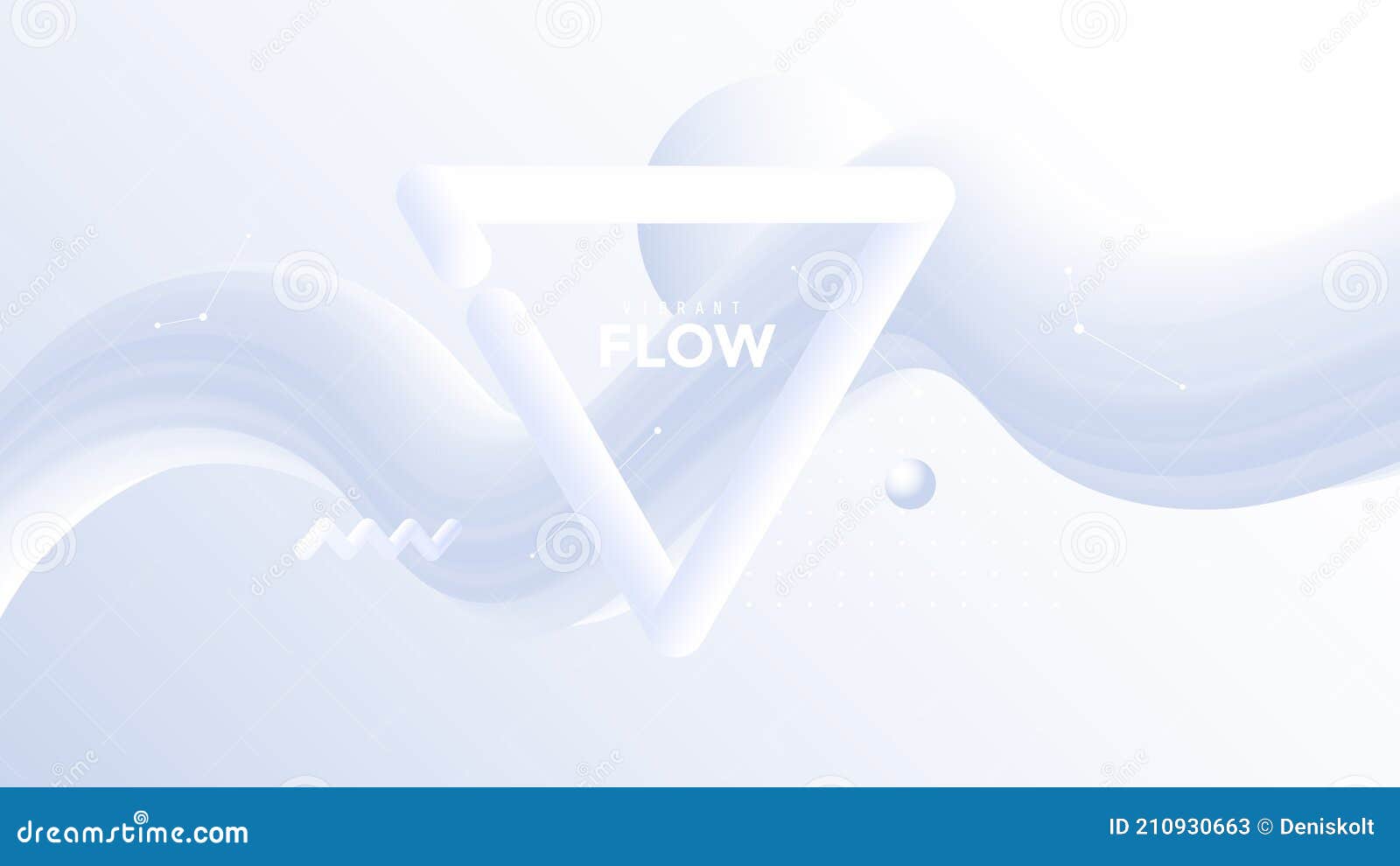 Neumorphism Poster With Gradient Light Wave. Cartoon Vector ...